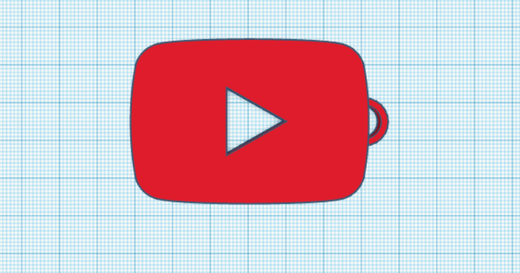 YouTube logo keychain by SplendidMouse | Download free STL model ...