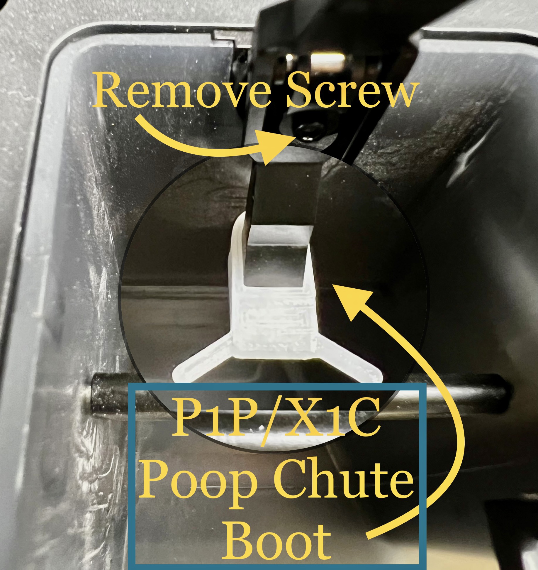 Poop Chute Boot (TPU) - v2 X1C/P1P/P1S by Mr.MachinistGuy | Download ...