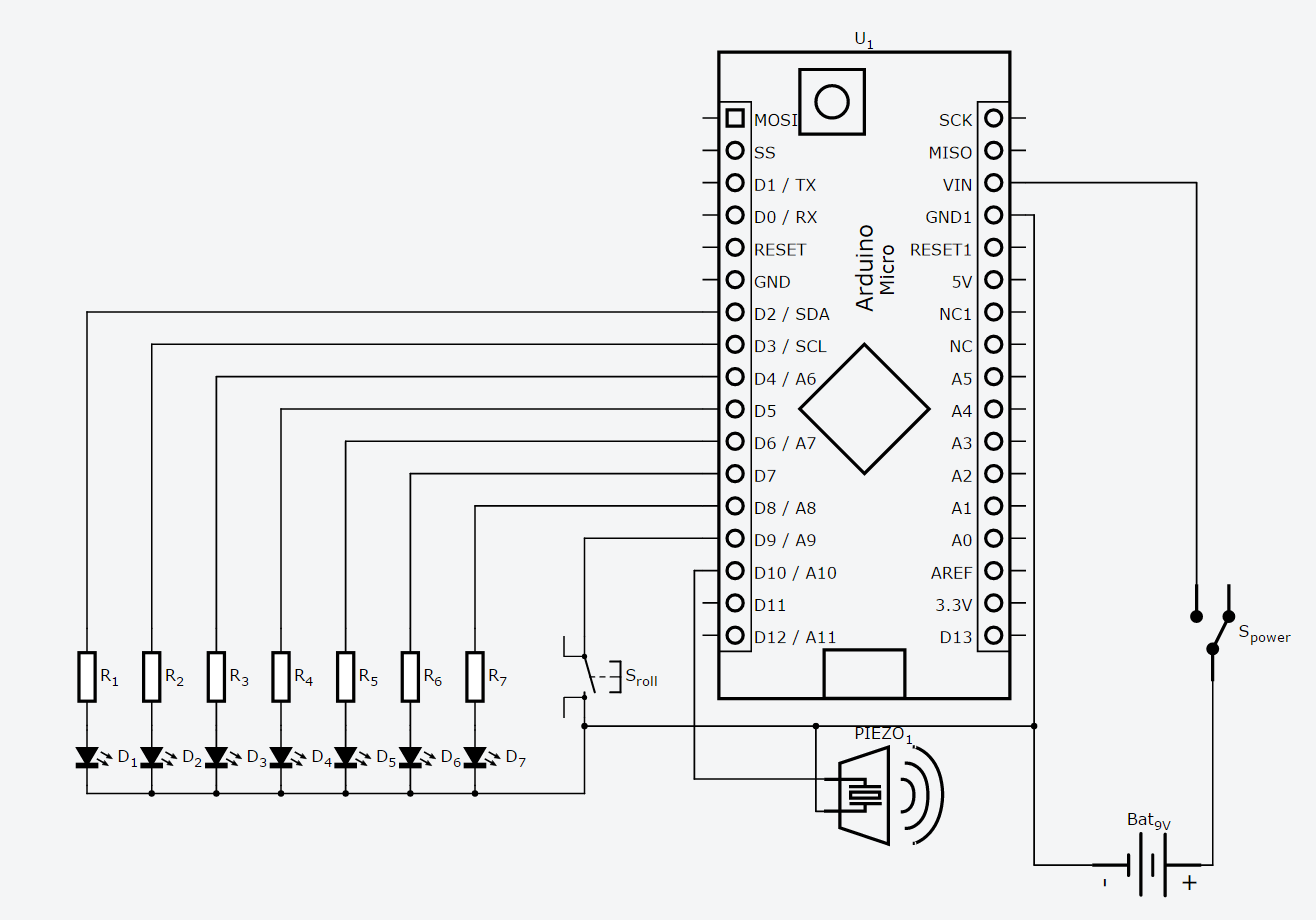 The ARDice - electronic dice based on Arduino by Altair | Download free ...