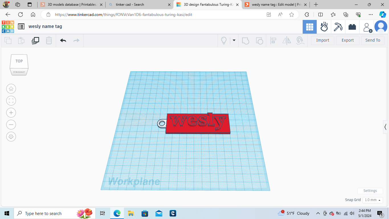 wesly name tag by NolEcho | Download free STL model | Printables.com