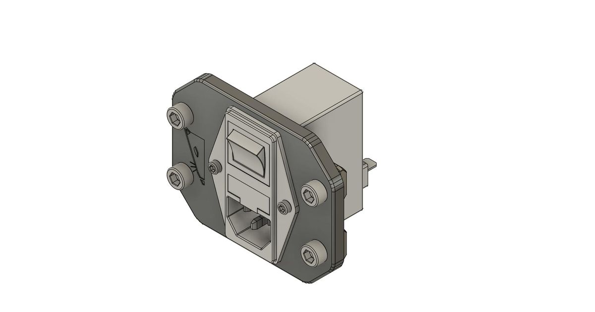 IEC EMI FILTER mount for RatRig VCORE 3/3.1 by Jake90 | Download free ...