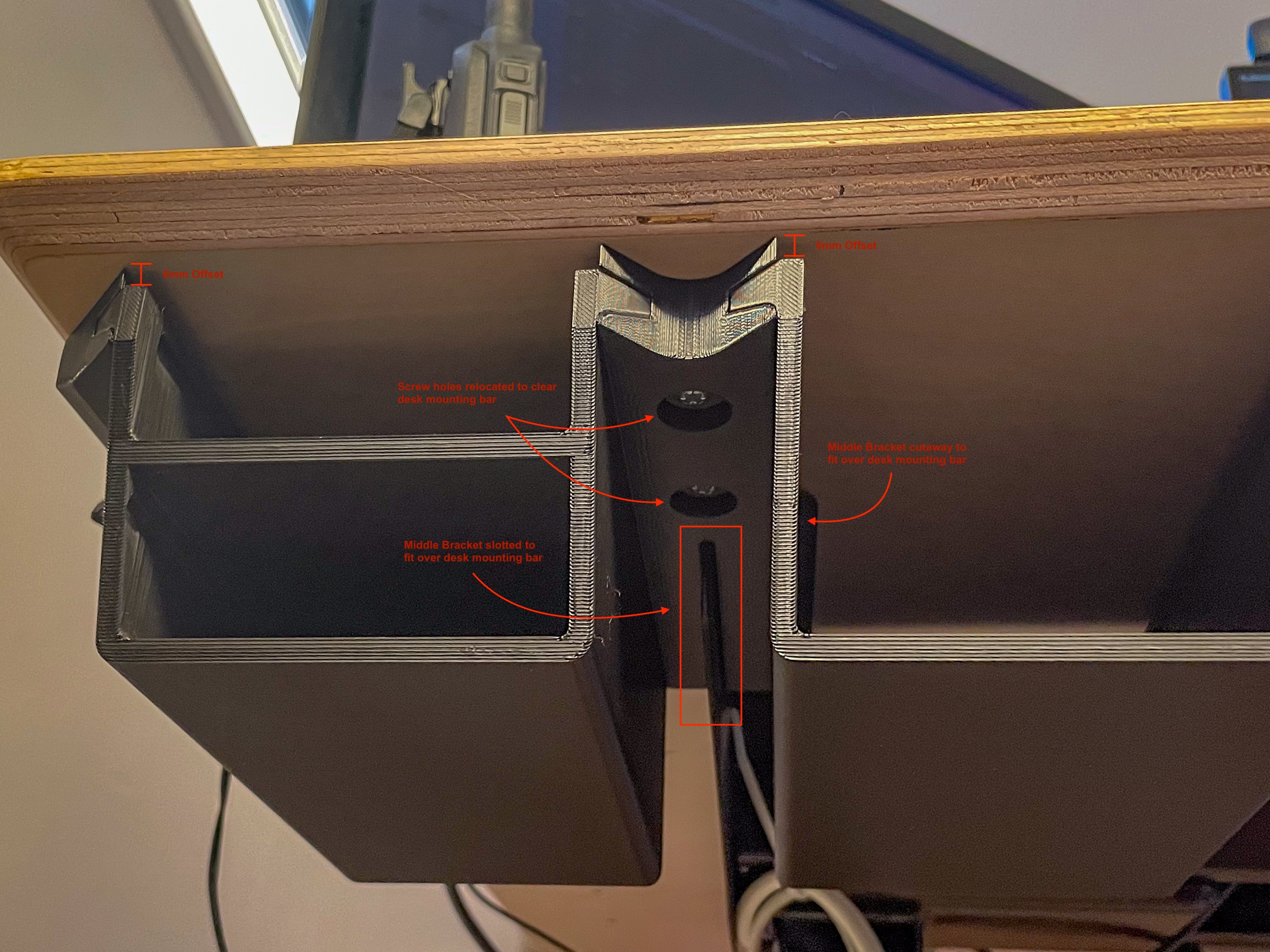 Under Desk Drawers Brackets - Slotted with 6 mm Offset by Joos Louw ...