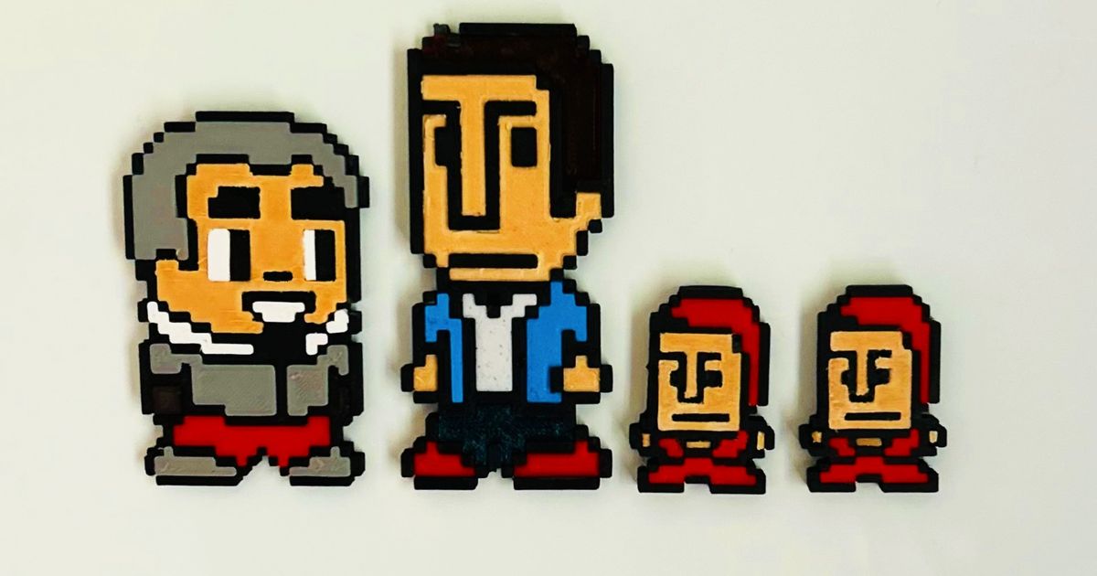 Community Characters 8bit by Alaric3d | Download free STL model ...