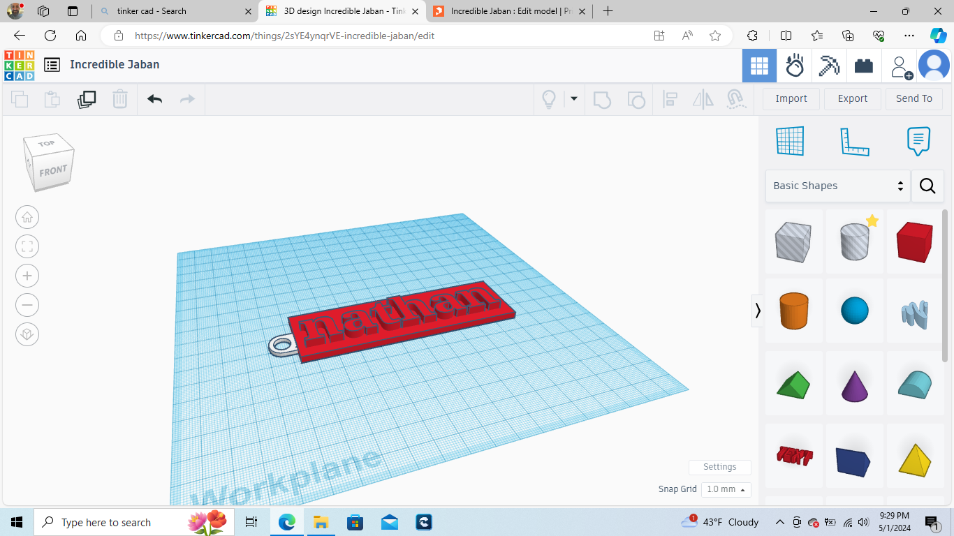 nathan name tag by NolEcho | Download free STL model | Printables.com