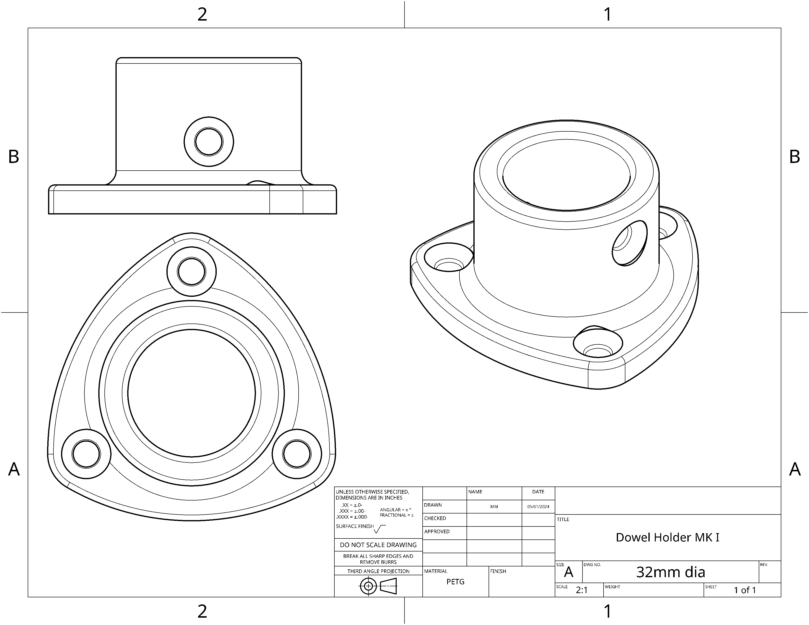 Dowel Rod Holder by Gillicutty | Download free STL model | Printables.com