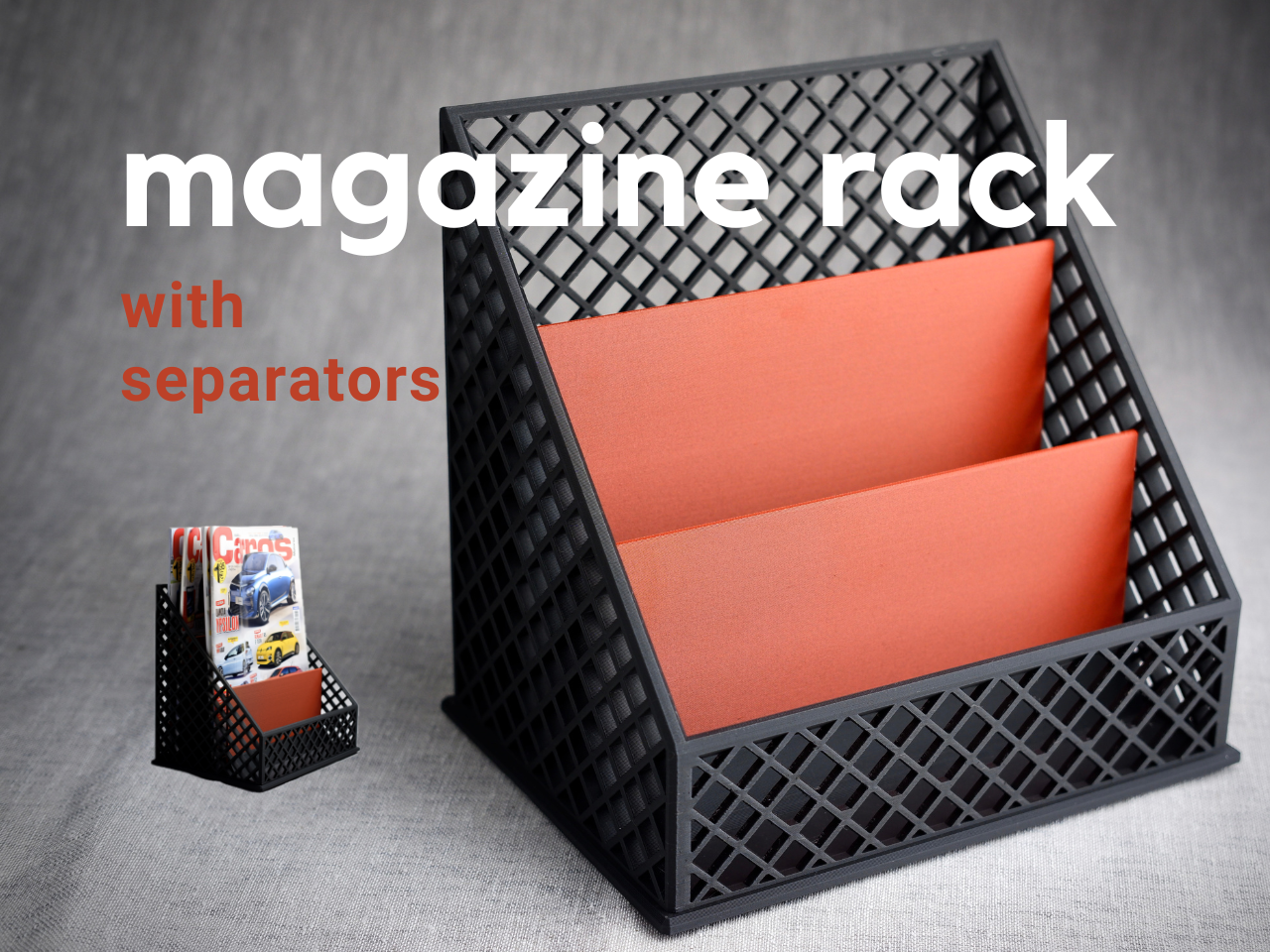 magazine rack · grid pattern by h3li0 | Download free STL model ...