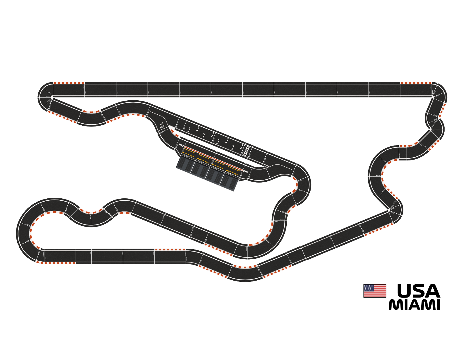 Racing Circuits - building kit - USA Miami Grand Prix by Michal Fanta ...