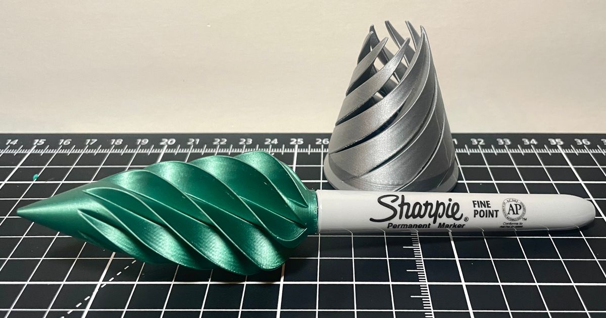 Helix Screw Sharpie Cap/Stand by cartyski | Download free STL model ...