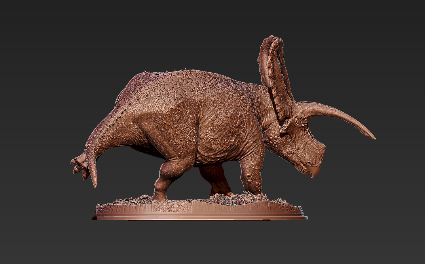 Drusus Solo- Torosaurus Triceratops Dinosaur Ceratopsian 1/35 Scale by ...