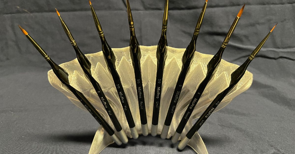 Paintbrush holder by hcpsilver | Download free STL model | Printables.com