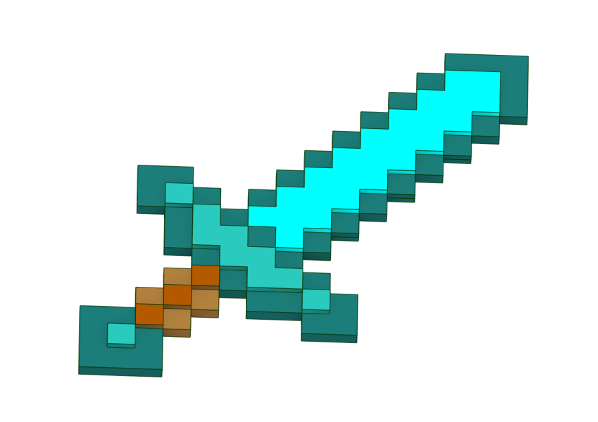 Minecraft sword by Jakub | Download free STL model | Printables.com