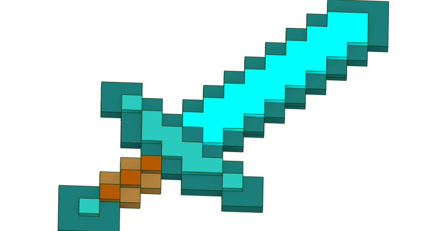 Minecraft sword by Jakub | Download free STL model | Printables.com