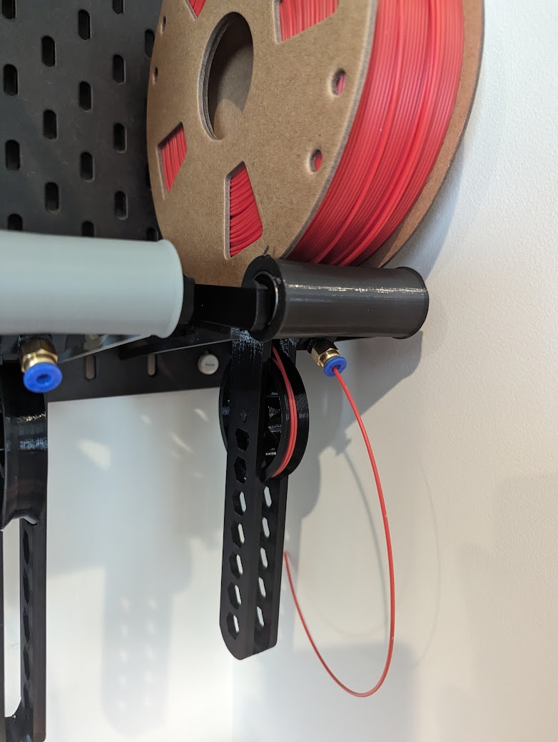 Ikea Skadis mounted Spool holder with filament buffer by Andrew Barber ...