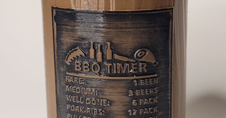 BBQ Timer Beer Can Koozie by CL3D Printing | Printables Store