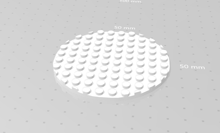 Lego inspired baseplate 10x10 circle by Legeiria | Download free STL ...