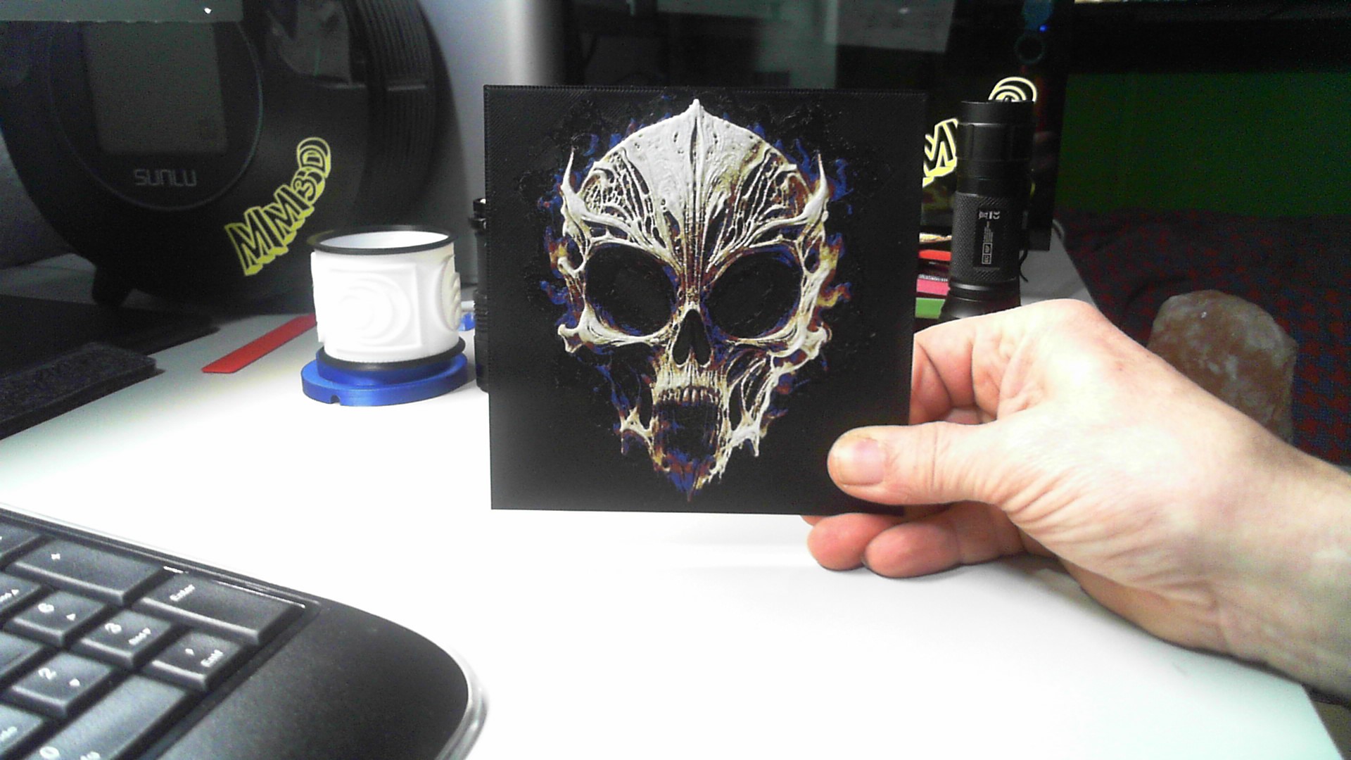 Hueforge Fire Skull by michele MM3D | Download free STL model ...