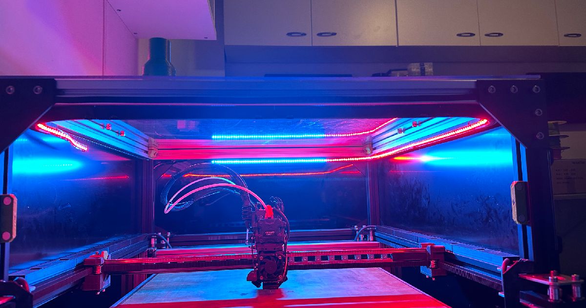 V-Core 3 500 Led Strip holder by CraftByte Engineering | Download free STL model | Printables.com