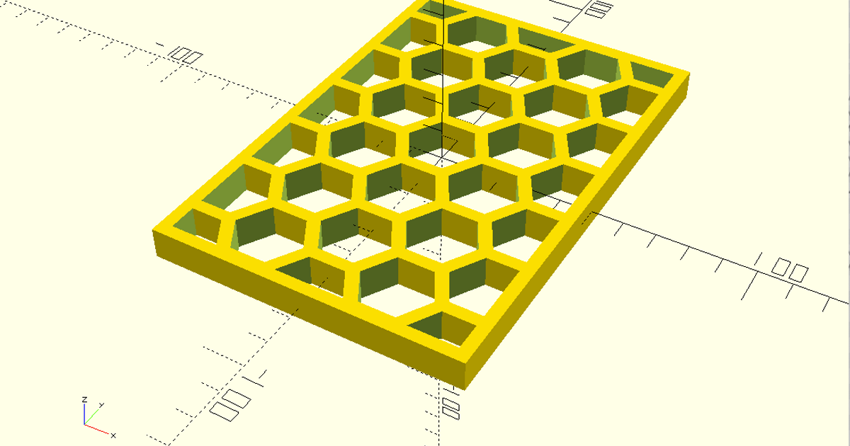 Hexagonal Grid Generator in OpenSCAD par James Evans the mnmlMaker | Téléchargez gratuitement un ...