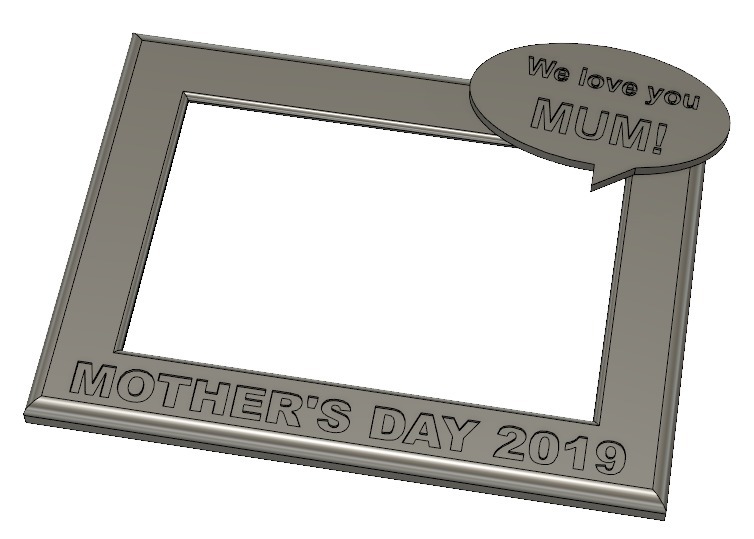 Customizable Mother's Day Frame by Thunderhead | Download free STL ...