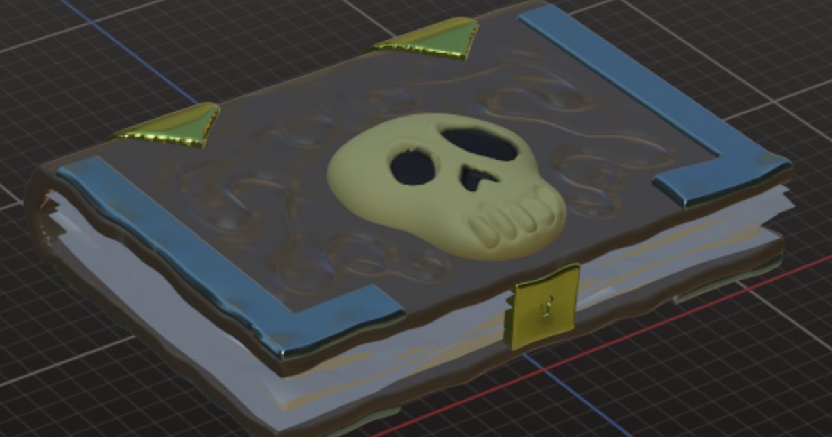 Cartoon skull book by Dr. Tocino | Download free STL model | Printables.com