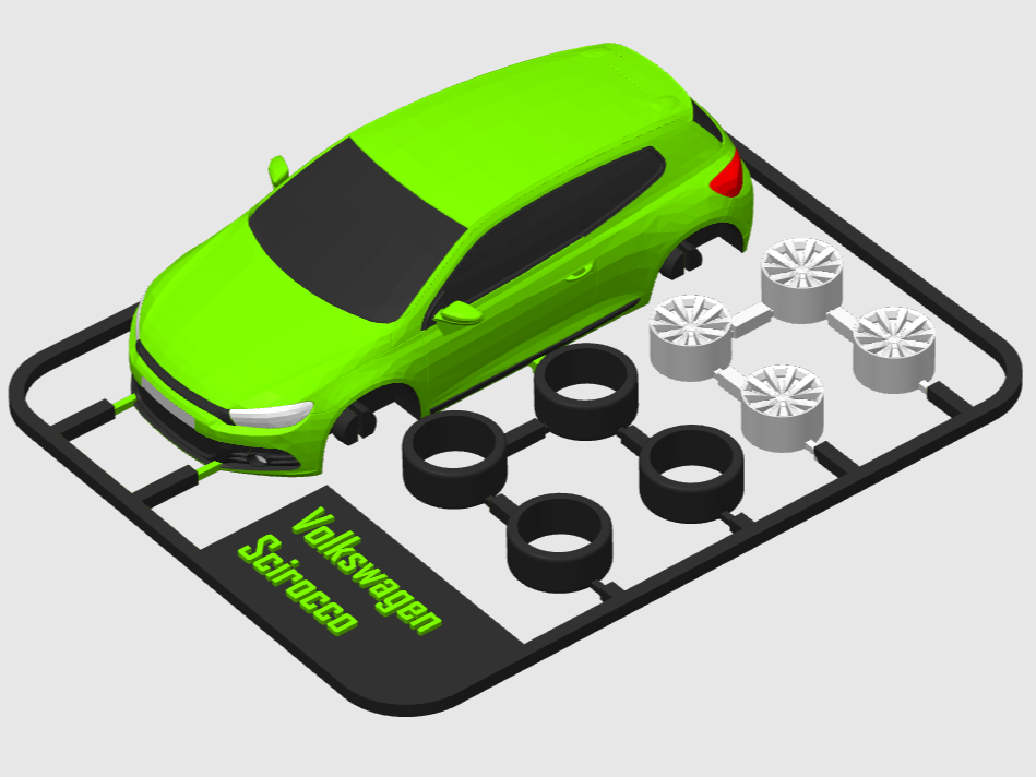 Volkswagen Scirocco kit card by Jerryie | Download free STL model ...