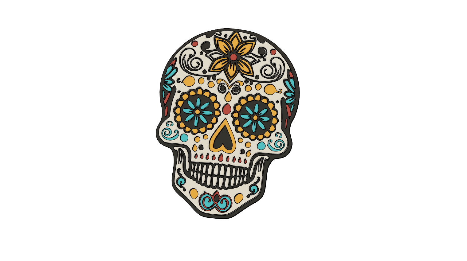Skull Candy Multi Color Print by Carlos 3D | Download free STL model ...