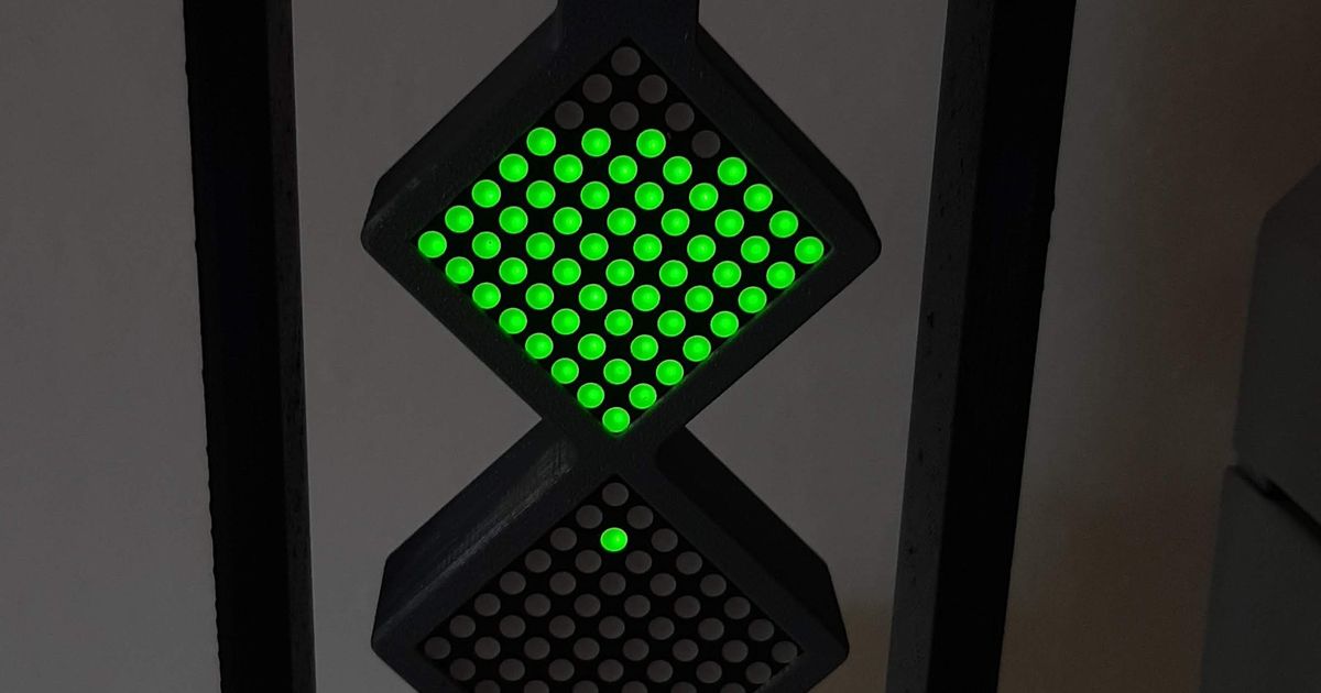 8x8 matrix hourglass by martin_pihrt | Download free STL model ...