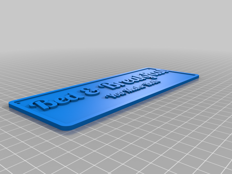 Bed & Breakfast Sign by ToyMaker | Download free STL model | Printables.com