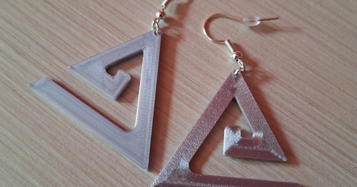 triangle earrings by maxmax | Download free STL model | Printables.com