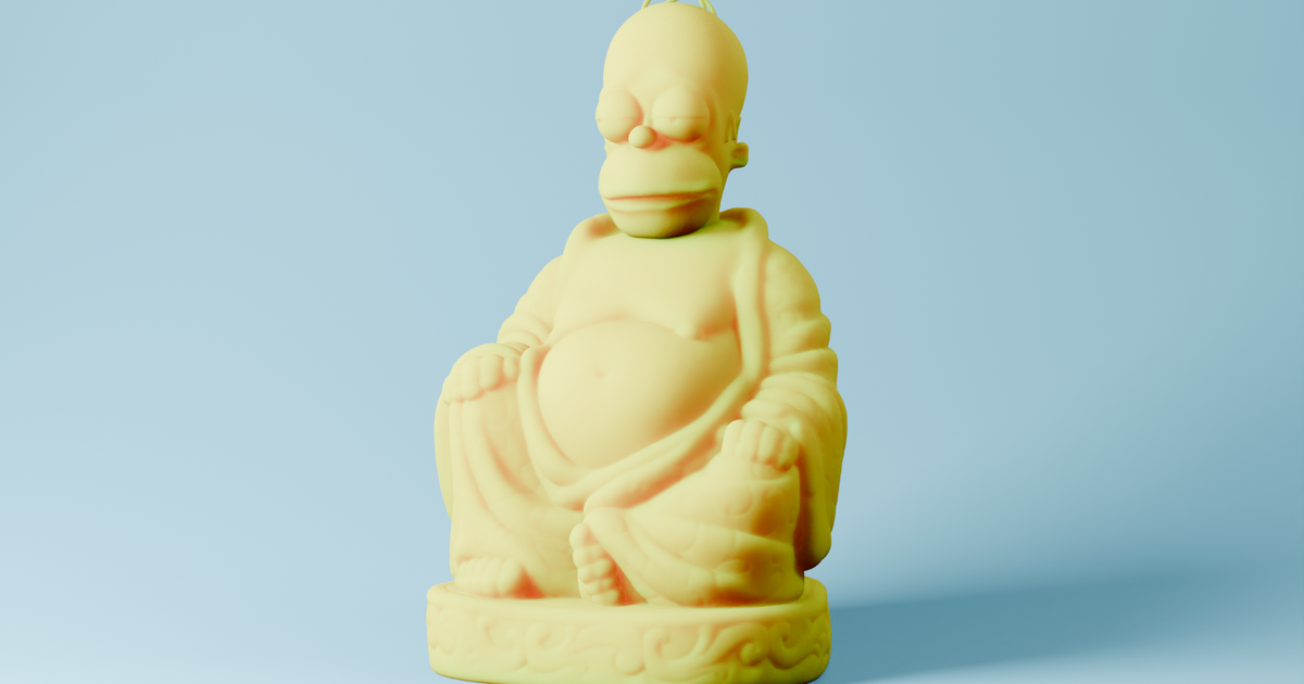 Homer Buddha - Simpsons by The Buddha Guy | Download free STL model ...