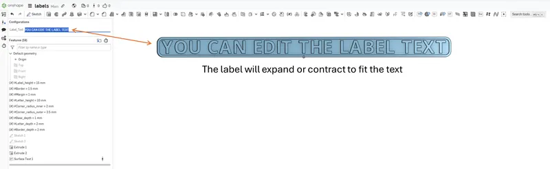 Editable configurable labels by middleagedspread | Download free STL ... Editable configurable labels by middleagedspread | Download free STL ...