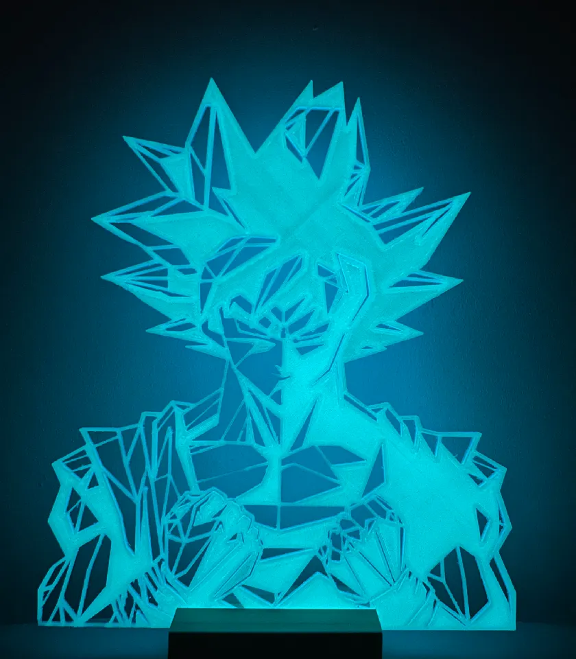 Son goku géométrique wall art by LPD Creation | Download free STL model ...
