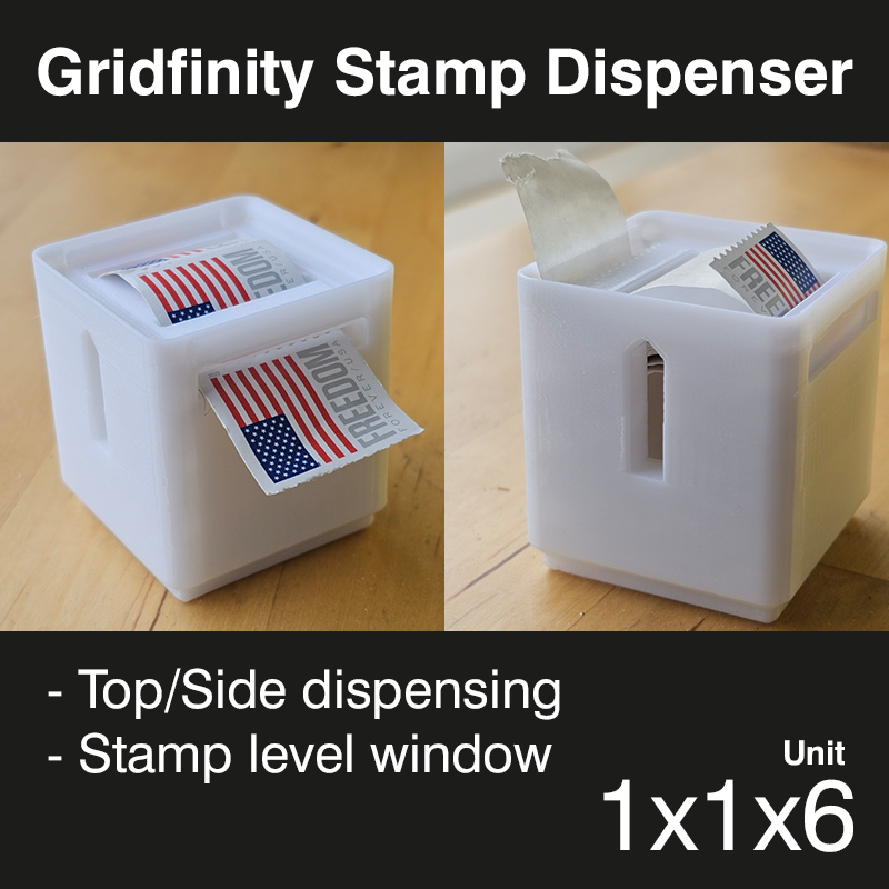 Gridfinity Stamp Dispenser by Natalie T | Download free STL model ...