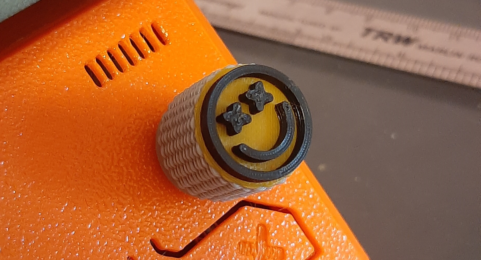 X Eyes Smiley Face knurled potentiometer knob, 6mm ID, printer knob by ...