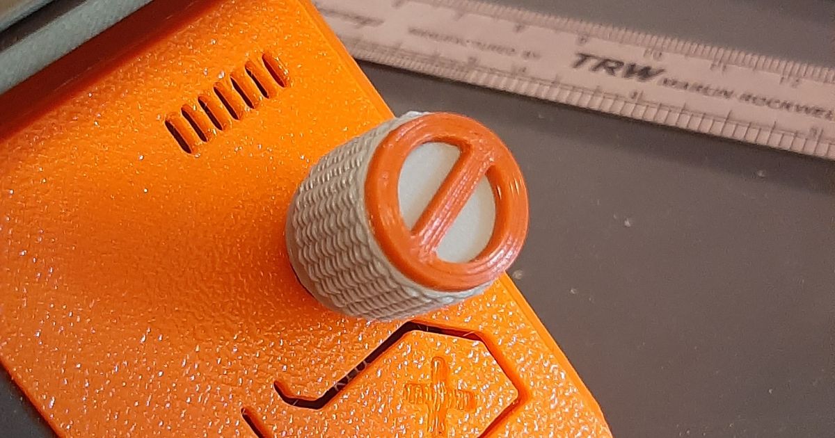 NO symbol knurled potentiometer knob, 6mm ID, printer knob by ...