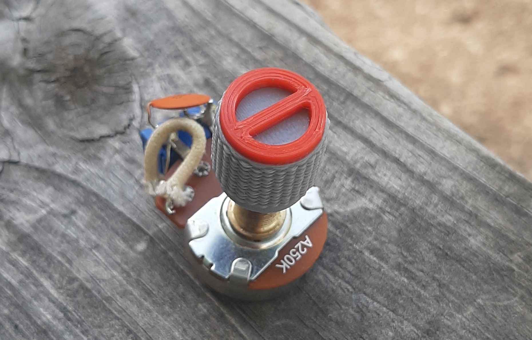 NO symbol knurled potentiometer knob, 6mm ID, printer knob by ...