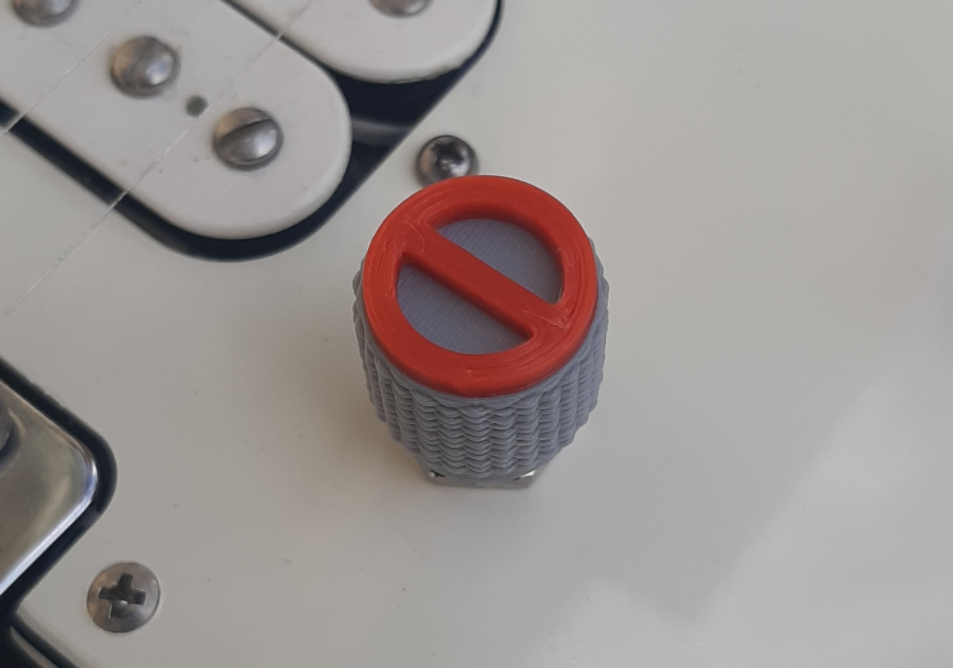 NO symbol knurled potentiometer knob, 6mm ID, printer knob by ...