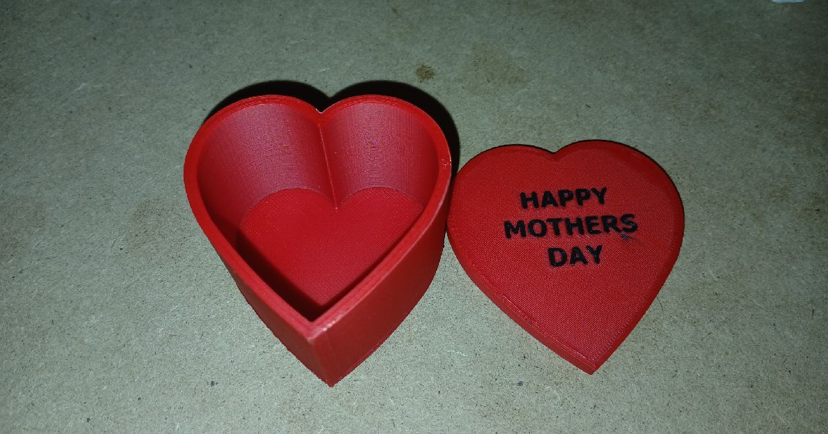 Mothers Day small heart box by Kdobes | Download free STL model ...