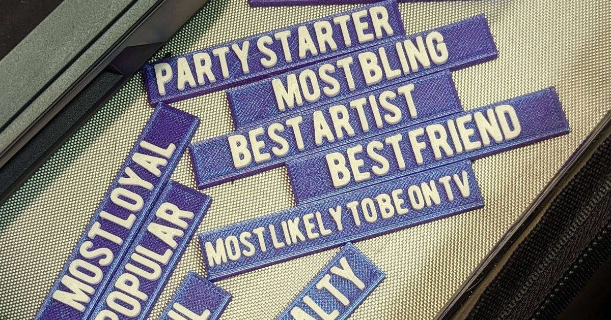 Class Award Trophy Plates by Jenn Mackert | Download free STL model ...