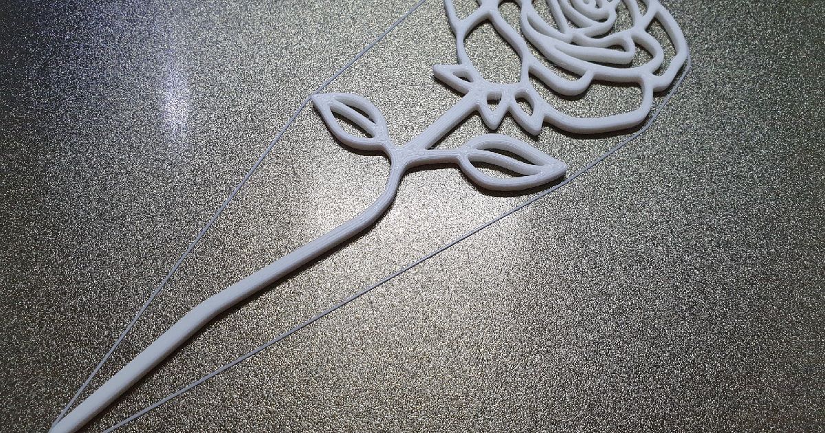 Line art Rose by Csaba Környei | Download free STL model | Printables.com