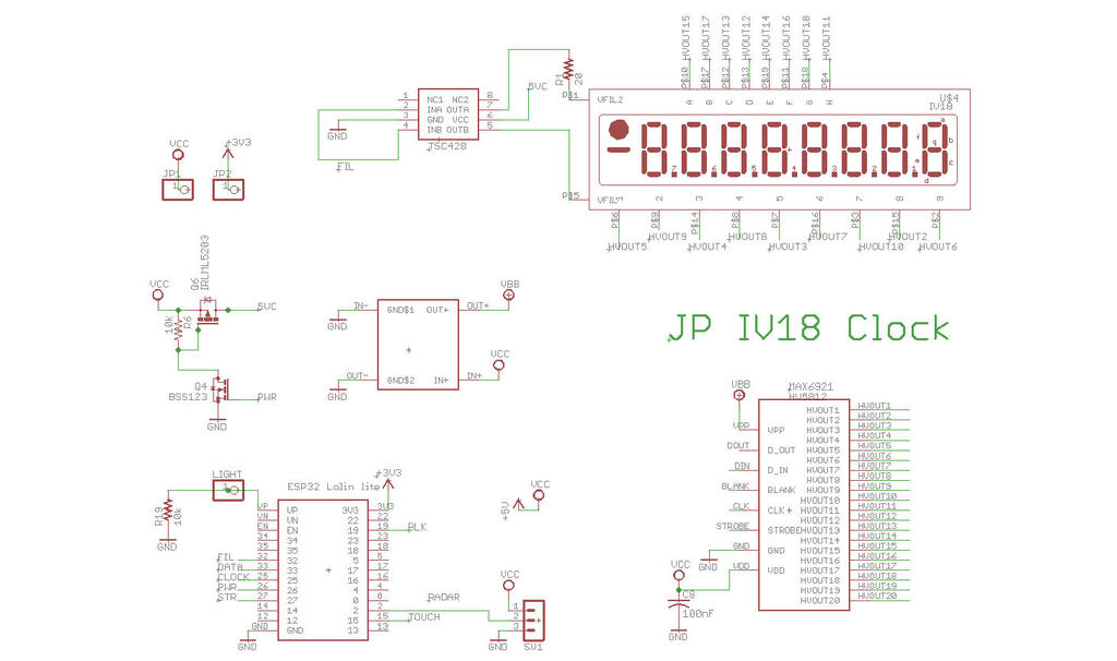 JP IV18 VFD nixie clock by freedom2000 | Download free STL model ...