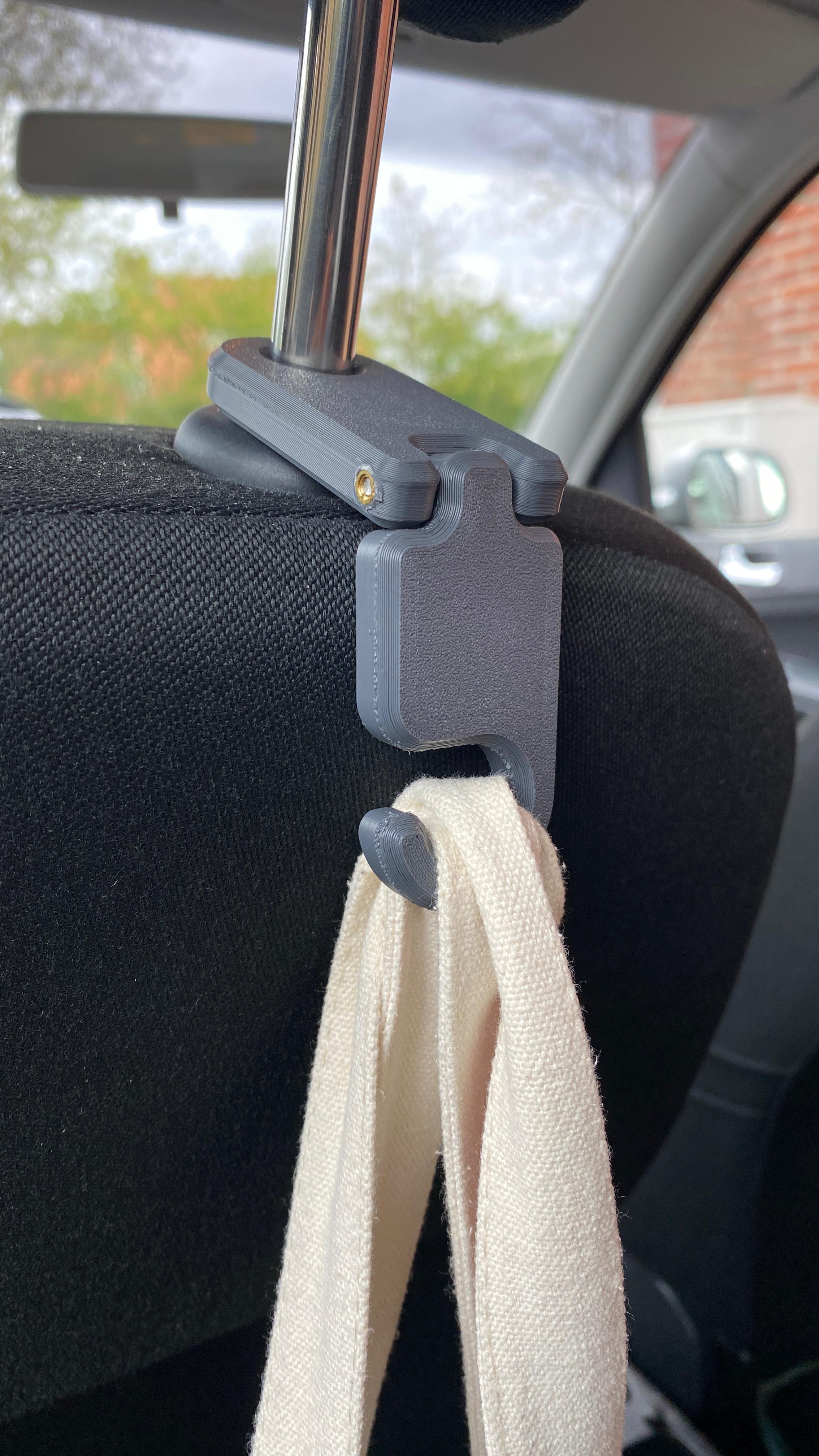Hinged Car Seat Headrest Hook/Hanger by Mjansen | Download free STL ...