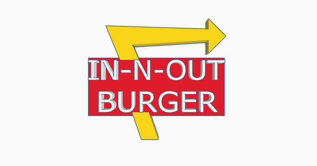 IN-N-OUT logo by isaiah | Download free STL model | Printables.com