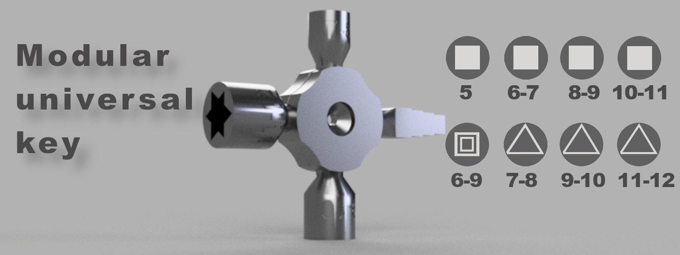 Modular universal key by Andi | Download free STL model | Printables.com