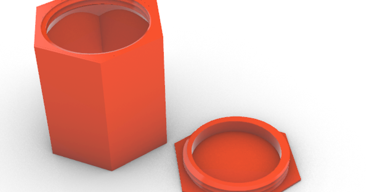 Hexagonal threadable box by mstejska | Download free STL model ...