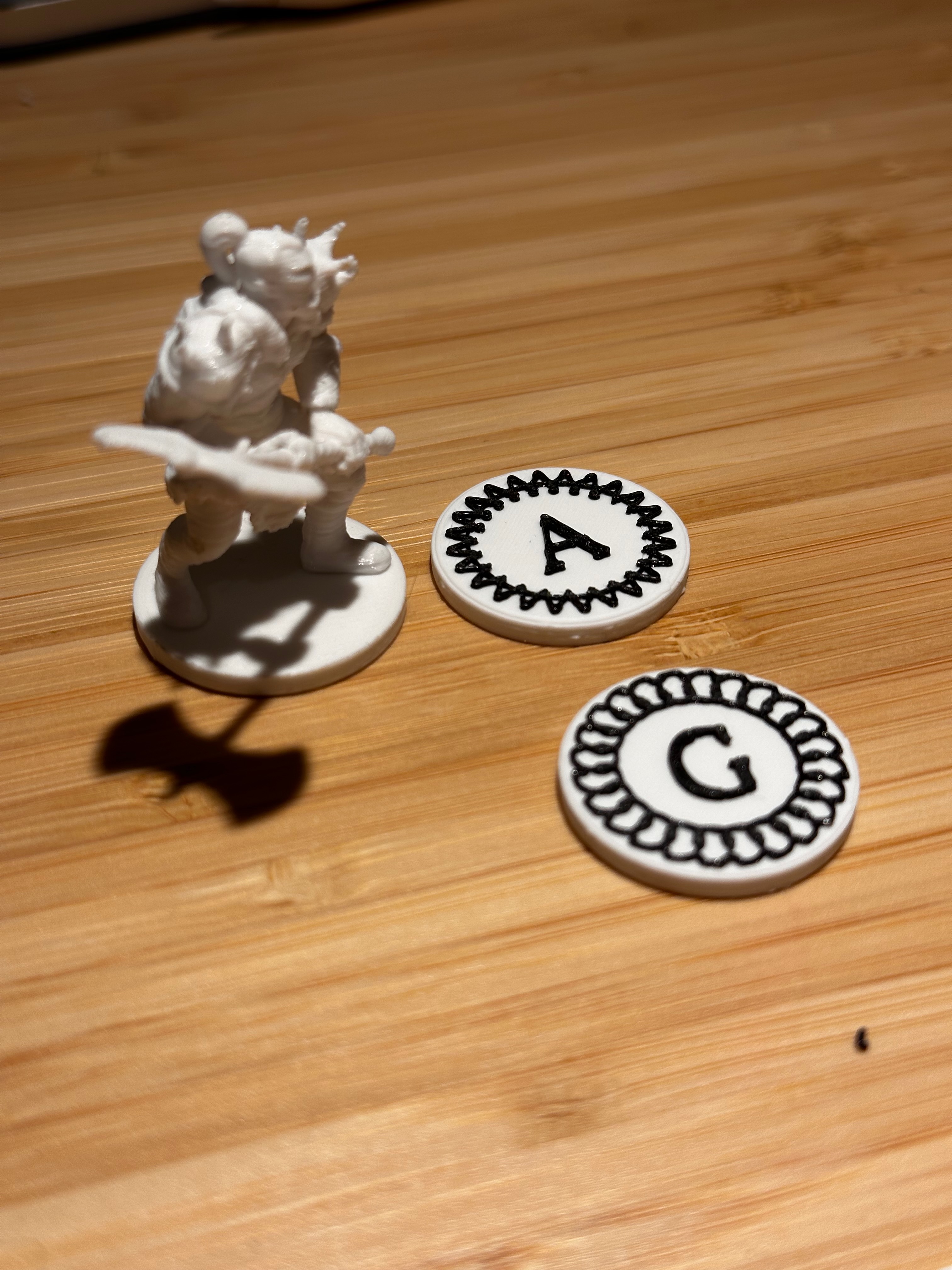 Generic D&D Mini Tokens, with letters by Cisne | Download free STL ...