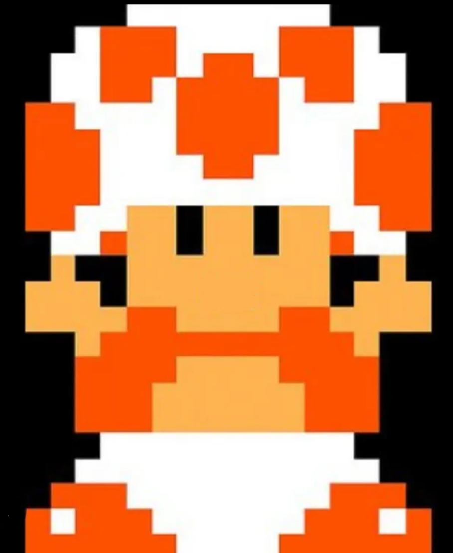 Multi-color single extruder Toadstool pixel art. by Printed Squid ...