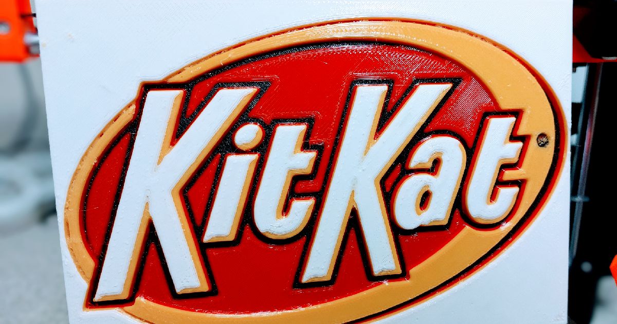 Kit-Kat logo, single extruder non-MMU multi-color print by Den ...