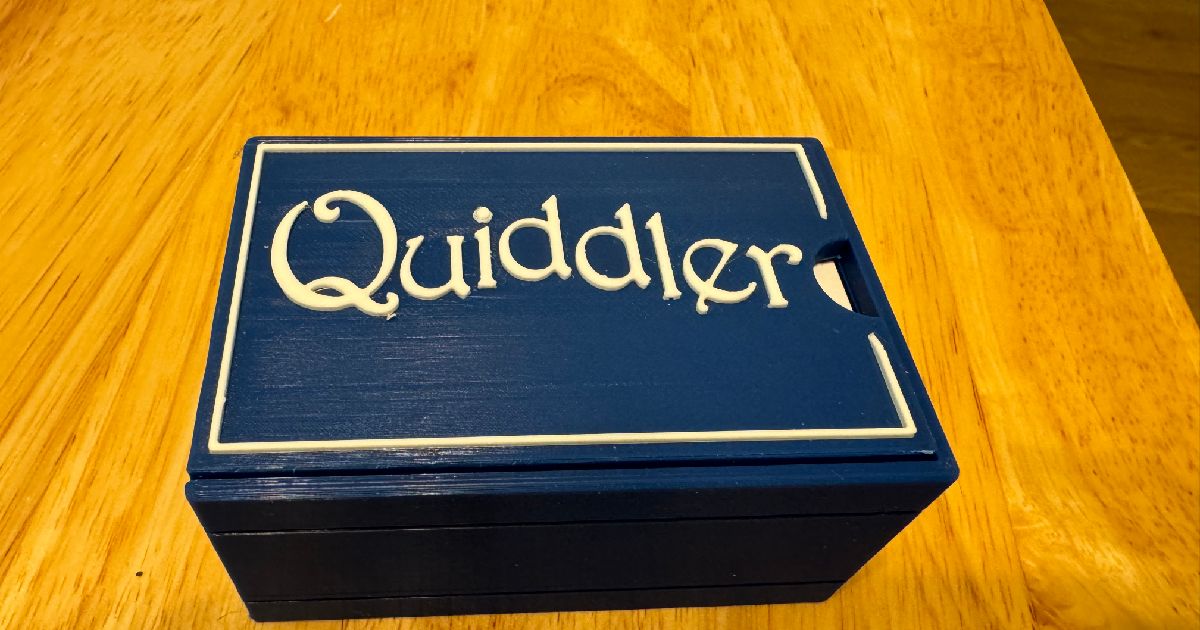 Quiddler Lid for Five Crowns Deck Box by EvilleBill | Download free STL ...