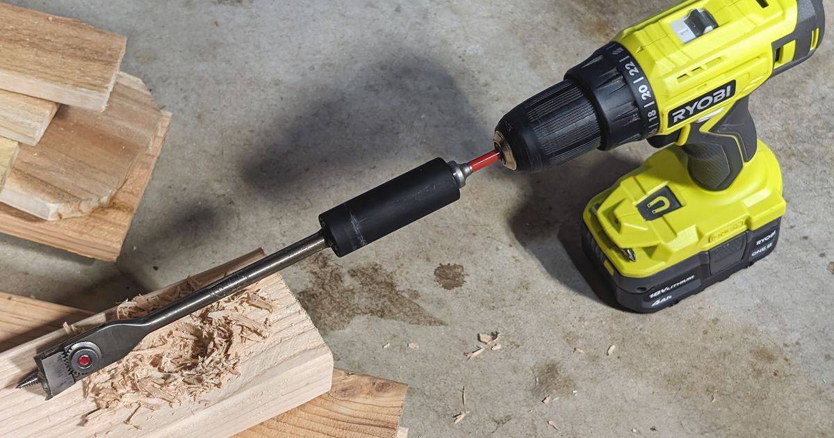 Brace Bit Adaptor by bostwickenator | Download free STL model ...